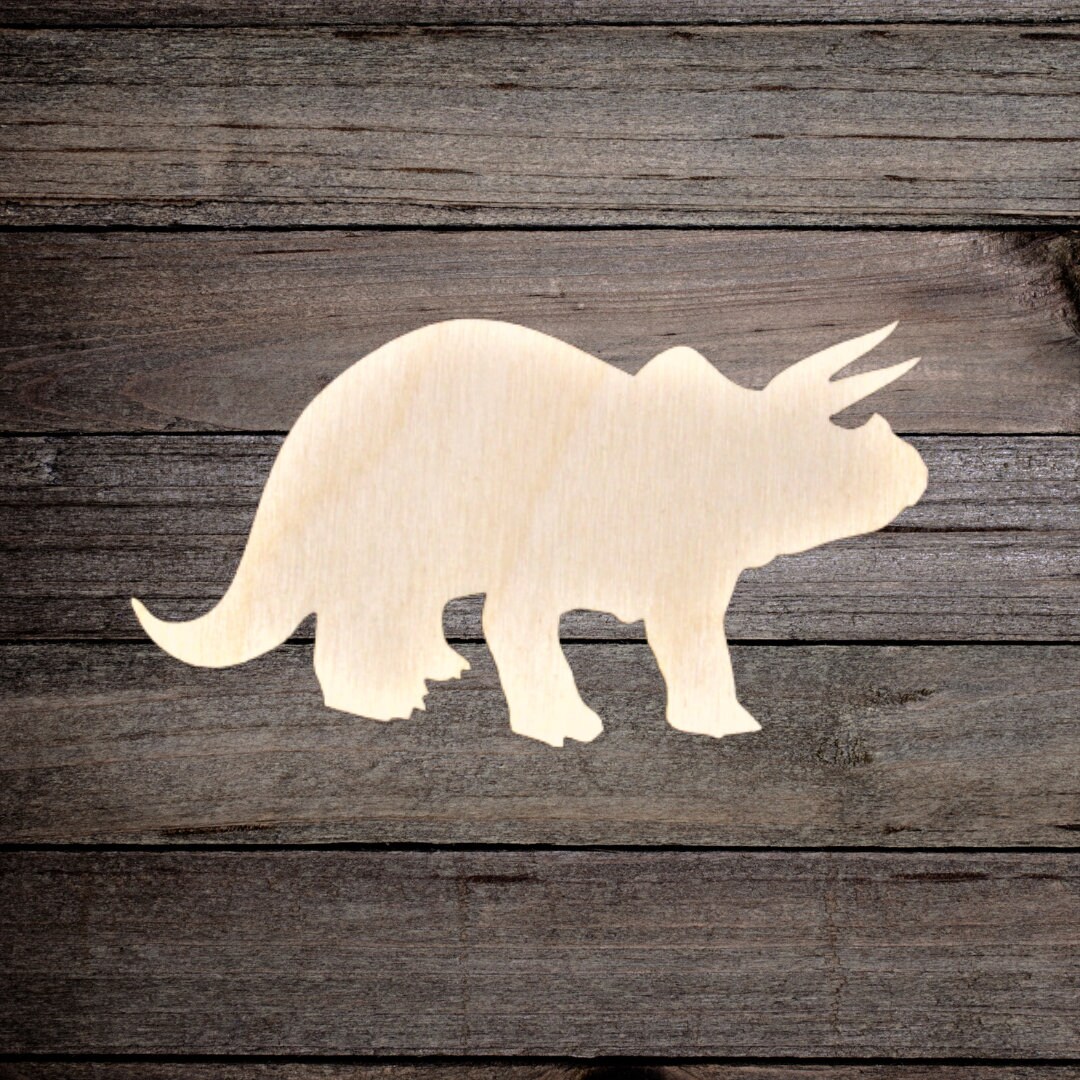 Wooden Shape Dinosaur, Unfinished, Craft Project, 228, Ornament, Wall ...