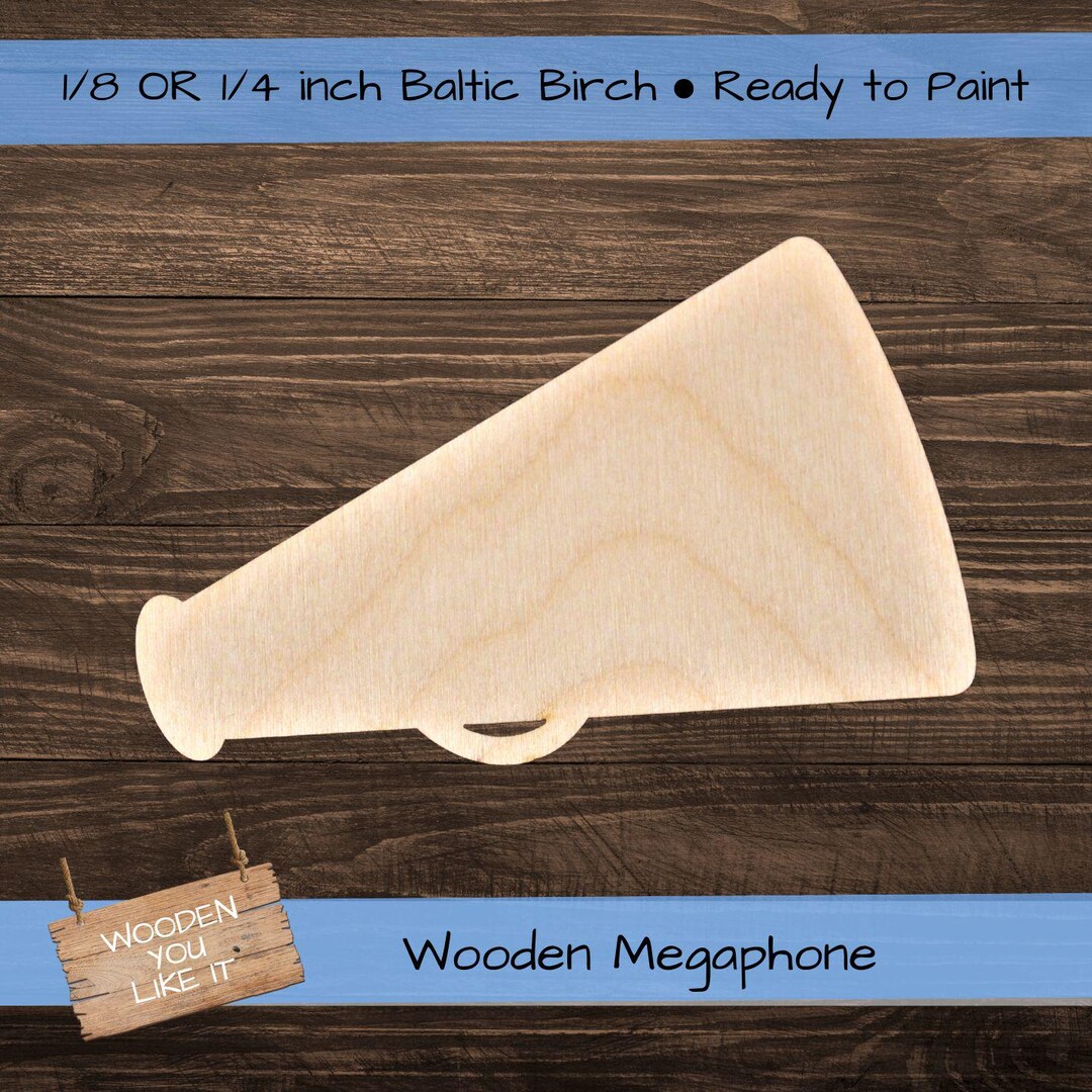 Unfinished Baltic Birch Wooden Megaphone Shape - Craft Project - Etsy
