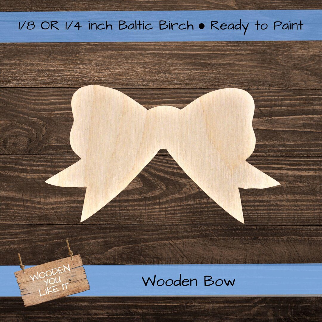 Baltic Birch Wooden Bow Shape: Unfinished Craft Project - Etsy