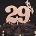 Birthday 29 Again Wooden Cake Topper - Etsy