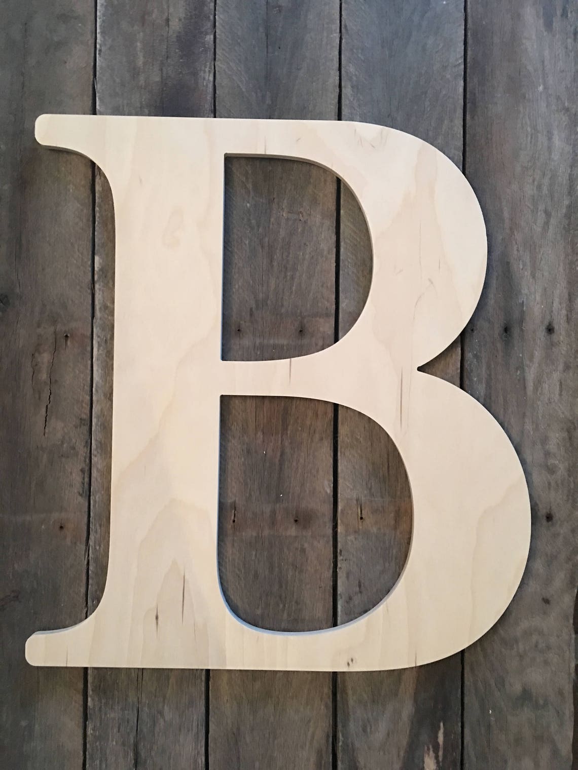 24 Inch Large Wooden Letter for Indoor Use, Wedding Guestbook ...