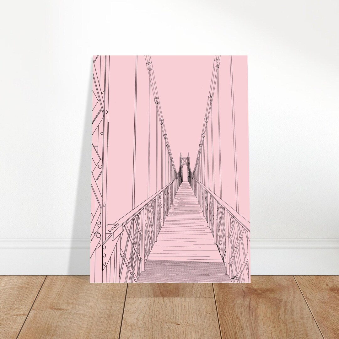 Line Drawing of Dalys Bridge Print - the Shakey Bridge Artwork - Fine ...