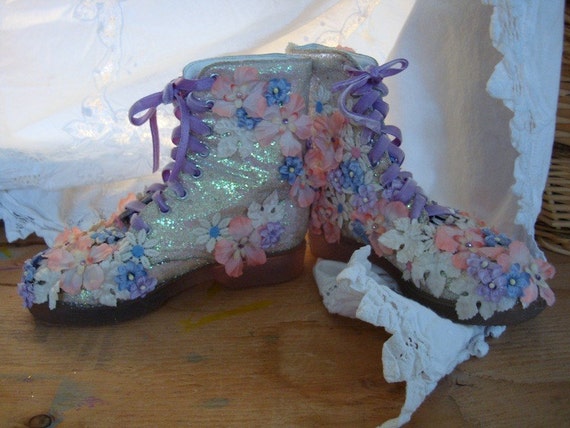 Repurposed Magical Fairy Boots Shoes Children's Size 10.5 - Etsy