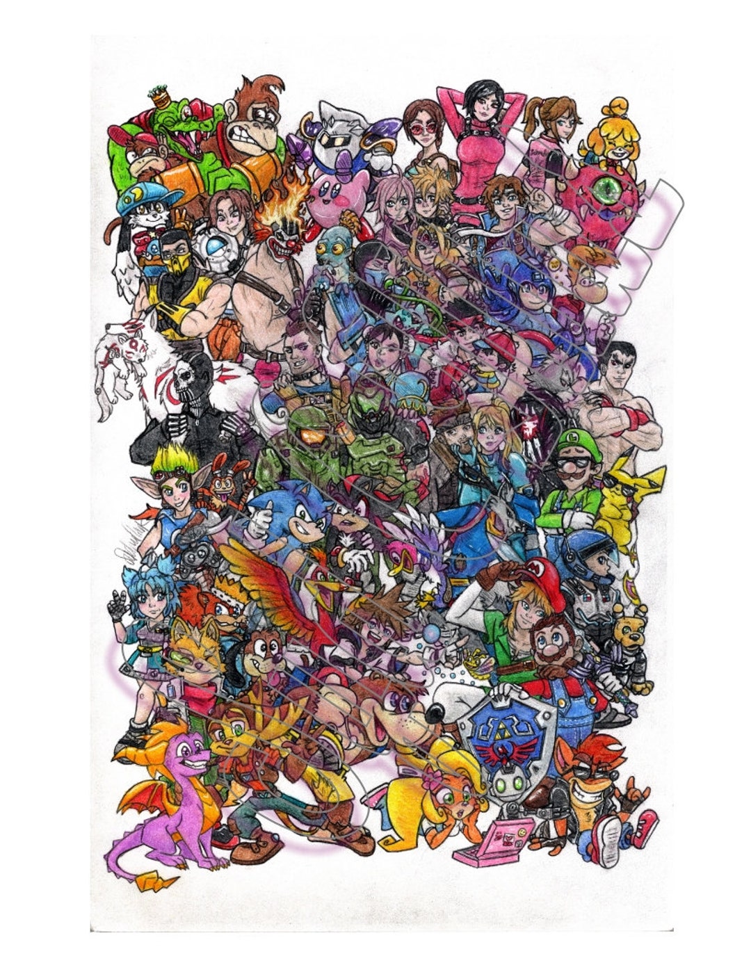 Retrox 65 Video Game Collage - Etsy