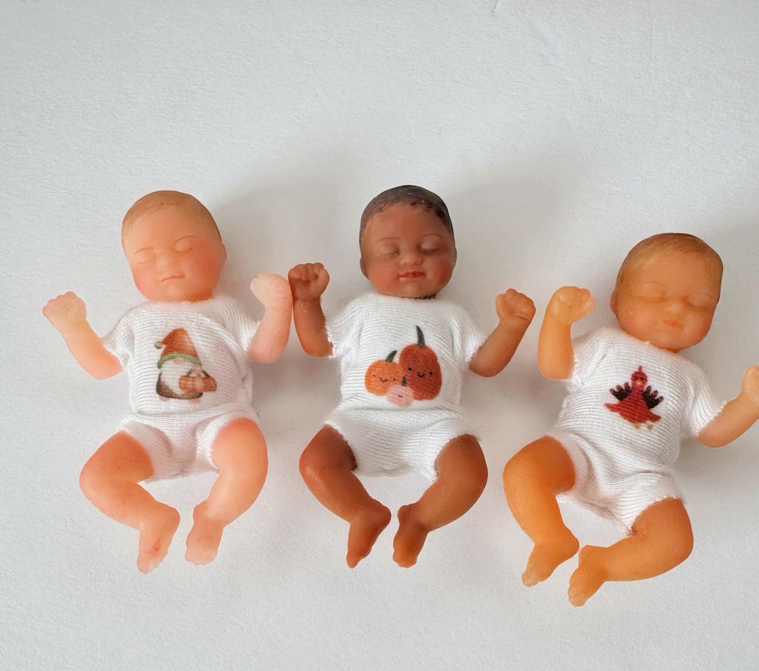 Mini Zuru Baby Handmade Fall Onesie, 2.5" Dolls, Baby Clothes for Mini ...