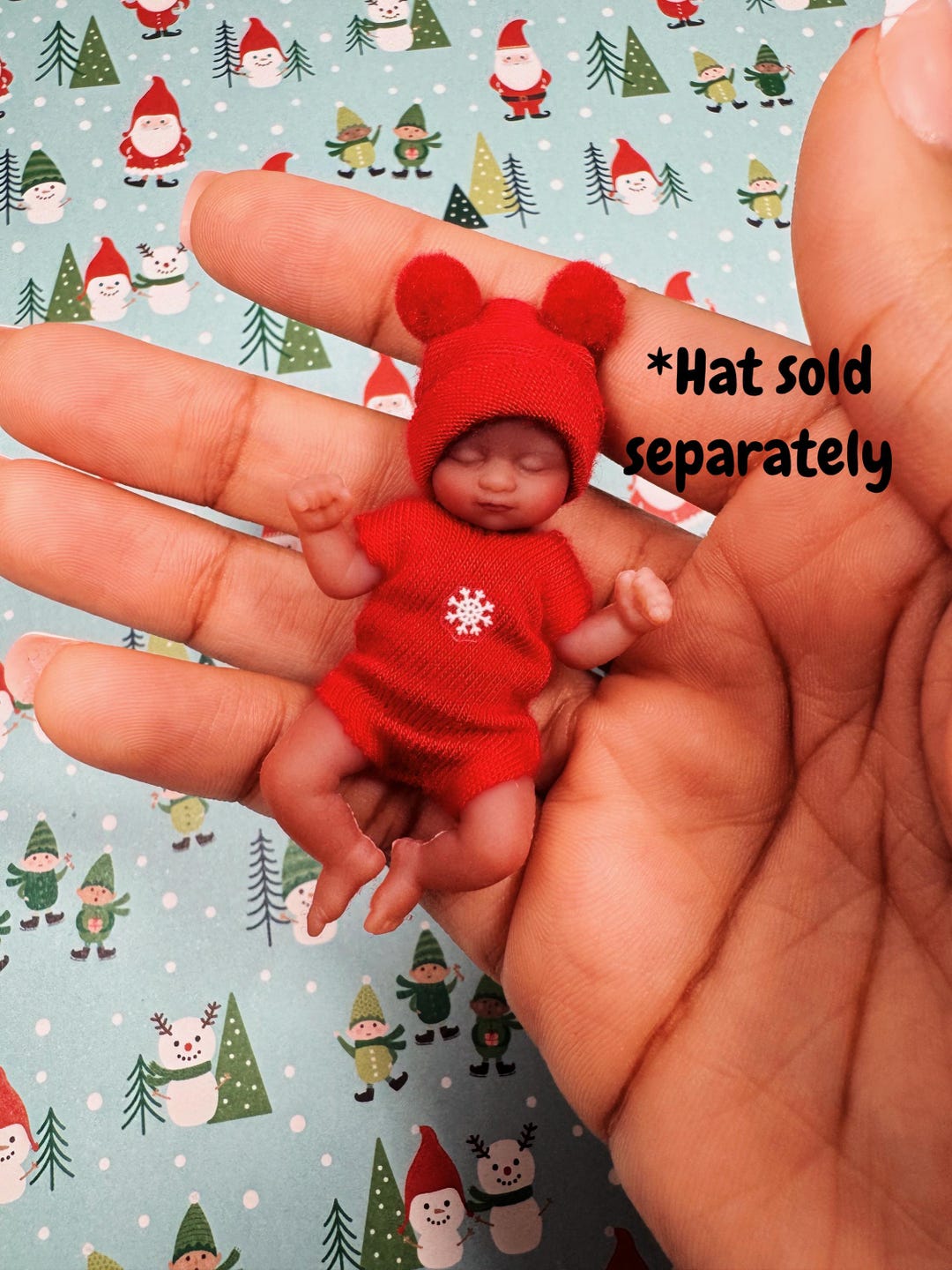 Mini Zuru Baby Handmade Christmas Onesie and Hats, 2.5 Dolls, Baby ...