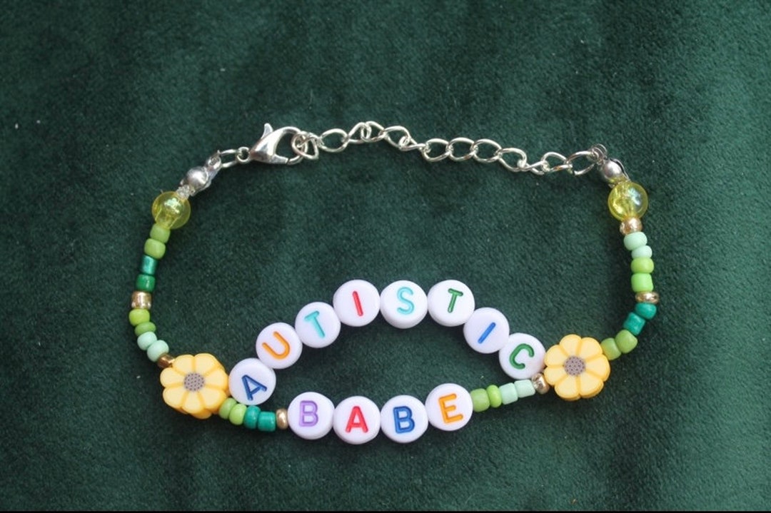 Autistic Babe Neurodiversity Disability Beaded Bracelet - Etsy