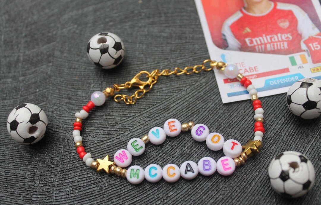 We've Got Mccabe Katie Mccabe Arsenal Beaded Bracelet - Etsy