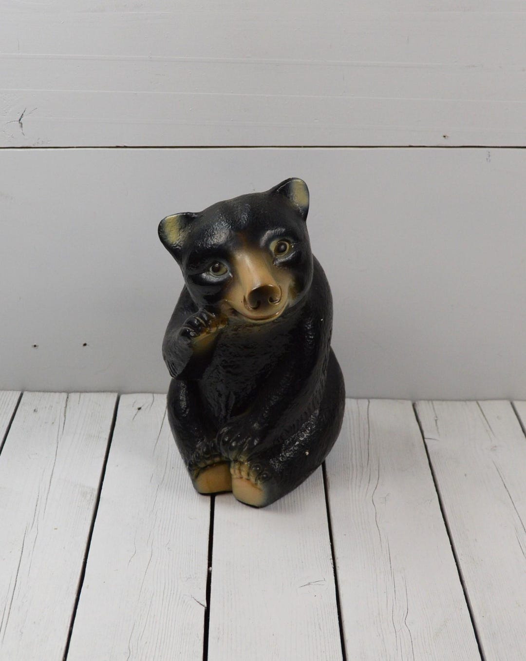 Vintage Black Bear Bank Figurine by Sylvestri Bros - Etsy