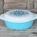 Vintage Pyrex Blue Doily Oval Casserole 043 With Lid - Etsy