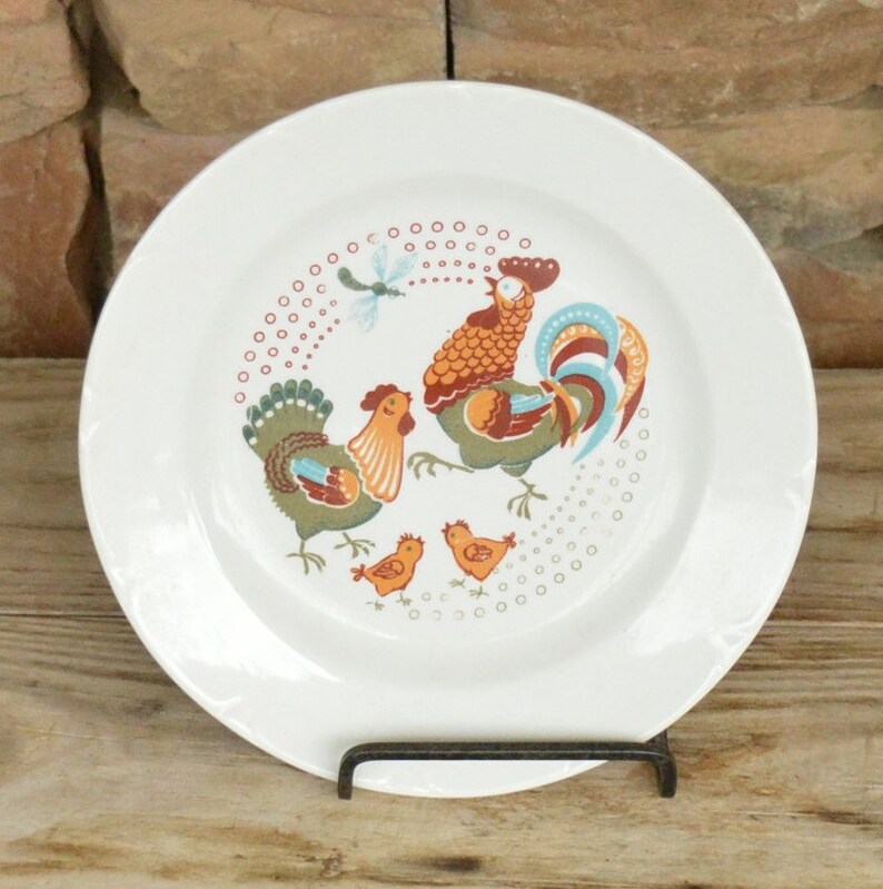 Chicken Rooster Family Decorative Porcelain Plate - Etsy