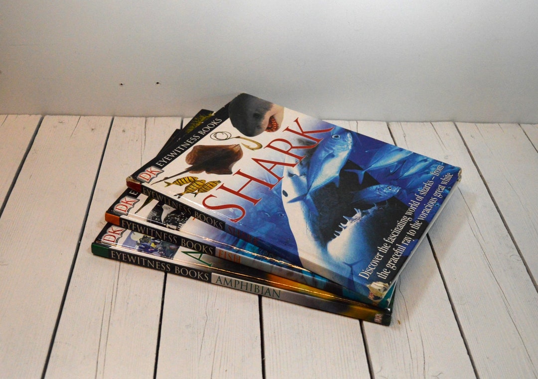 DK Eyewitness Books, Set of 3, Sharks, Amphibians, Sharks Vintage Books ...