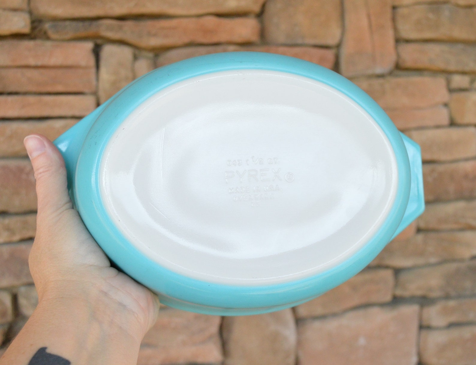 Vintage Pyrex Blue Doily Oval Casserole 043 With Lid - Etsy