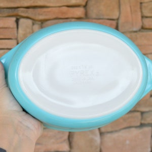 Vintage Pyrex Blue Doily Oval Casserole 043 With Lid - Etsy