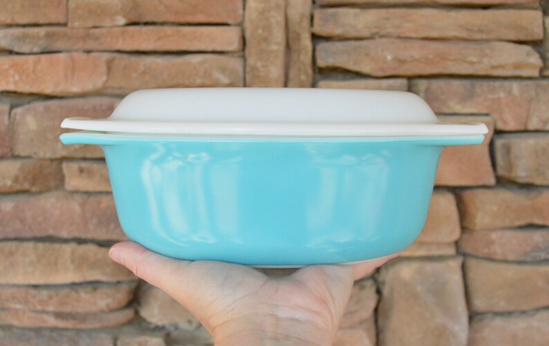 Vintage Pyrex Blue Doily Oval Casserole 043 With Lid - Etsy