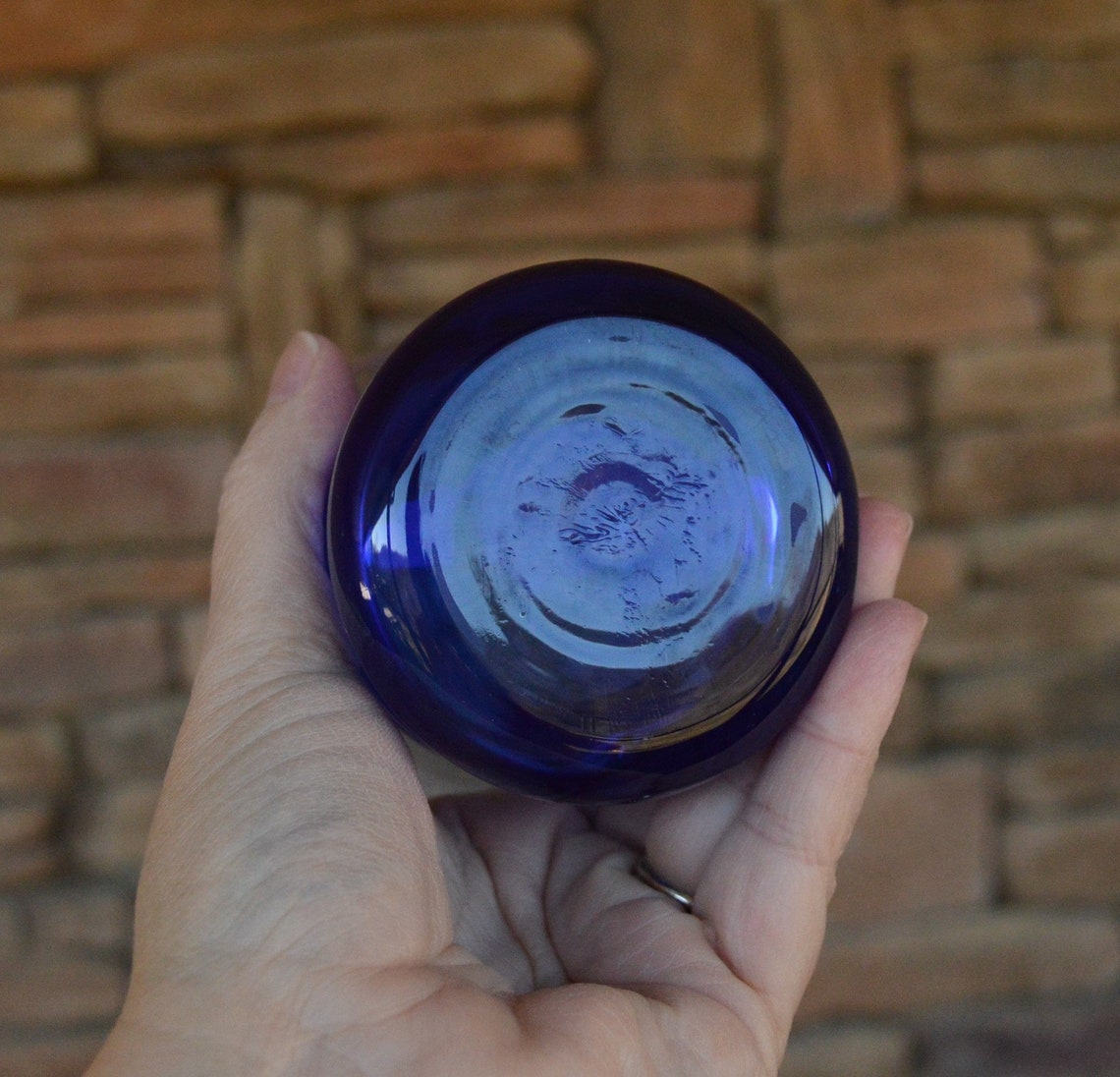 Vintage Cobalt Blue Mid Century Retro Drinking Tea Water - Etsy