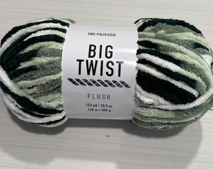 Big Twist Plush Yarn Variegated Green - Etsy