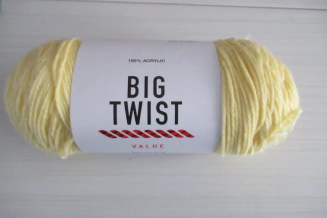 BIG TWIST Value Pale Yellow Yarn - Etsy