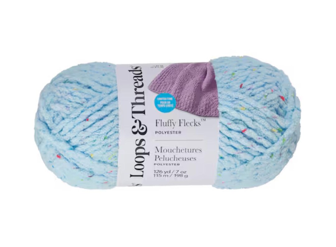 Loops and Threads Fluffy Flecks Yarn Blue - Etsy