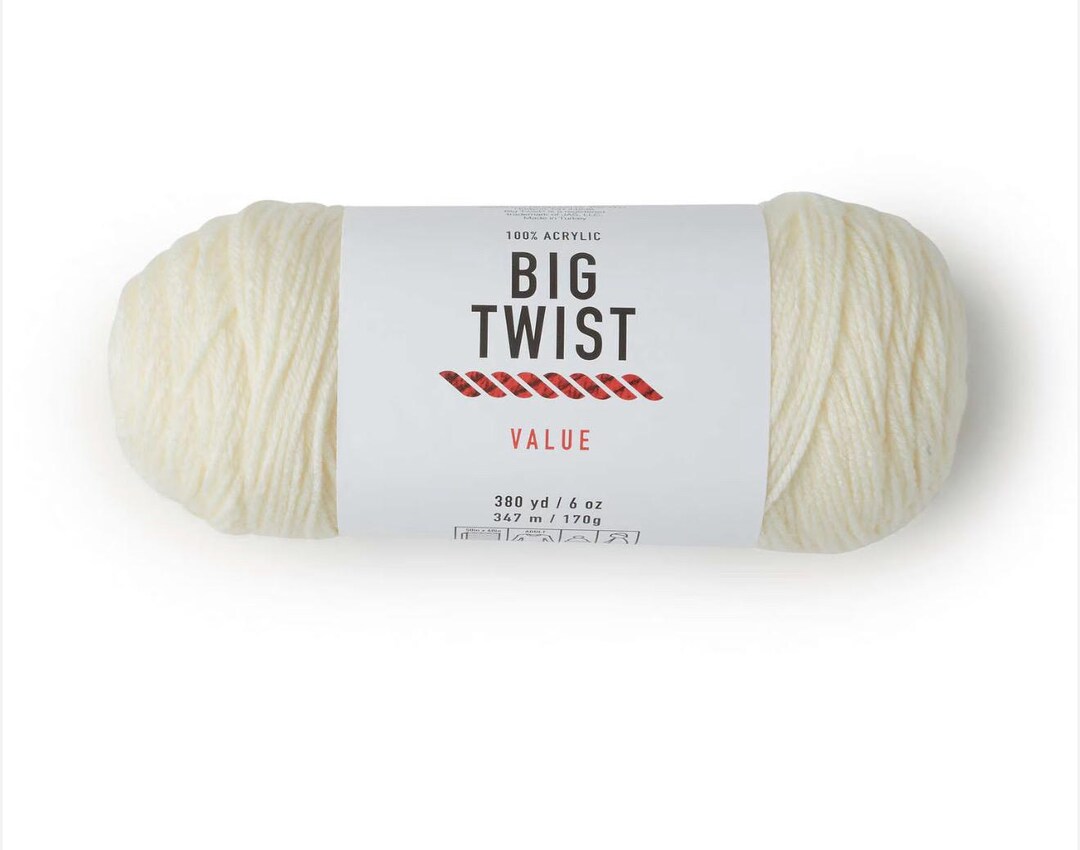 BIG TWIST Value Yarn Ivory - Etsy