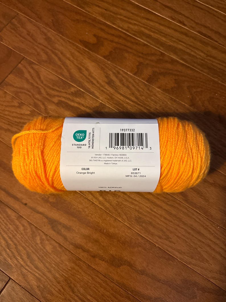 BIG TWIST Value Bright Orange Yarn - Etsy