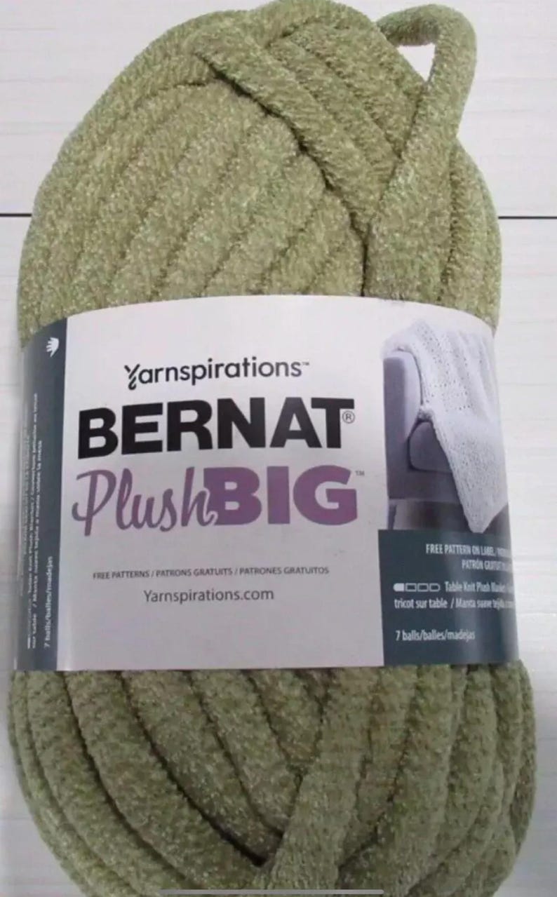 Bernat Plush Big KHAKI GREEN - Etsy