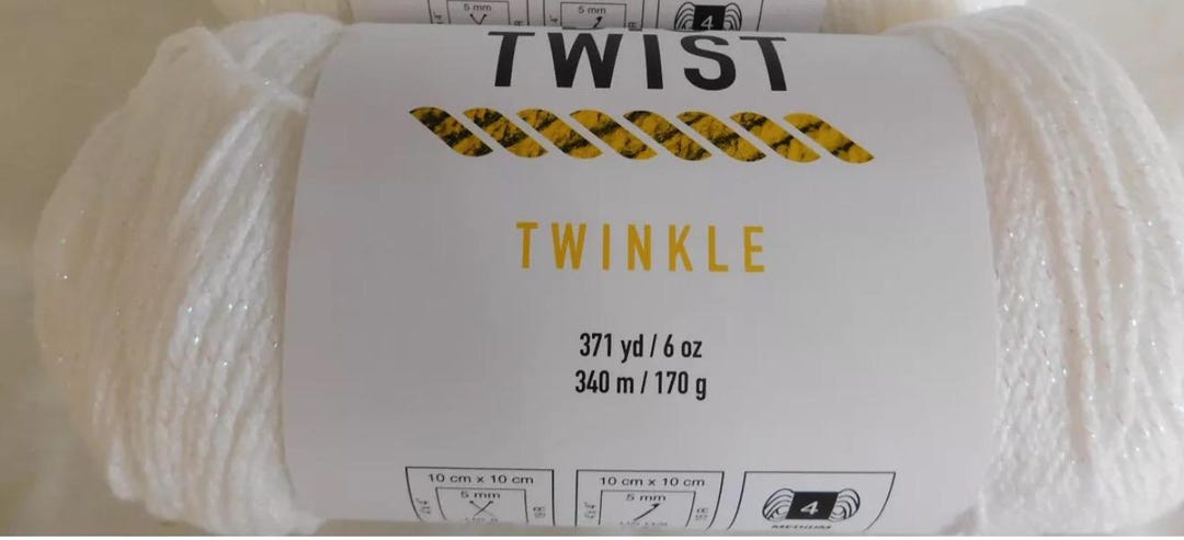 Big Twist Twinkle Yarn White - Etsy
