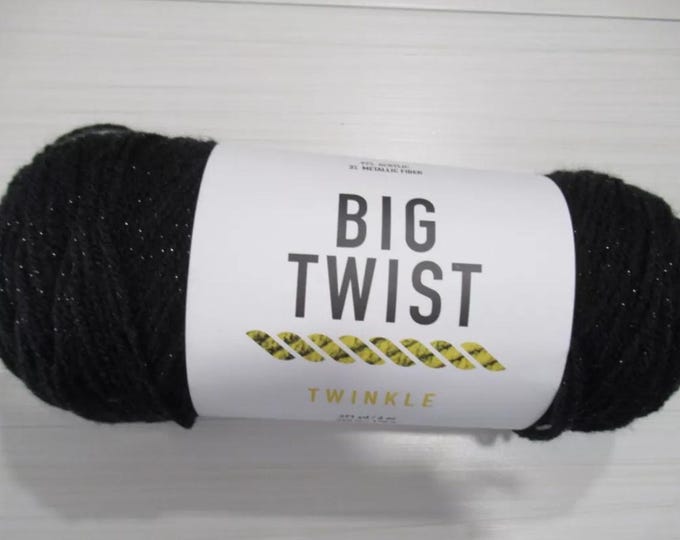 Big Twist Twinkle Yarn Black - Etsy