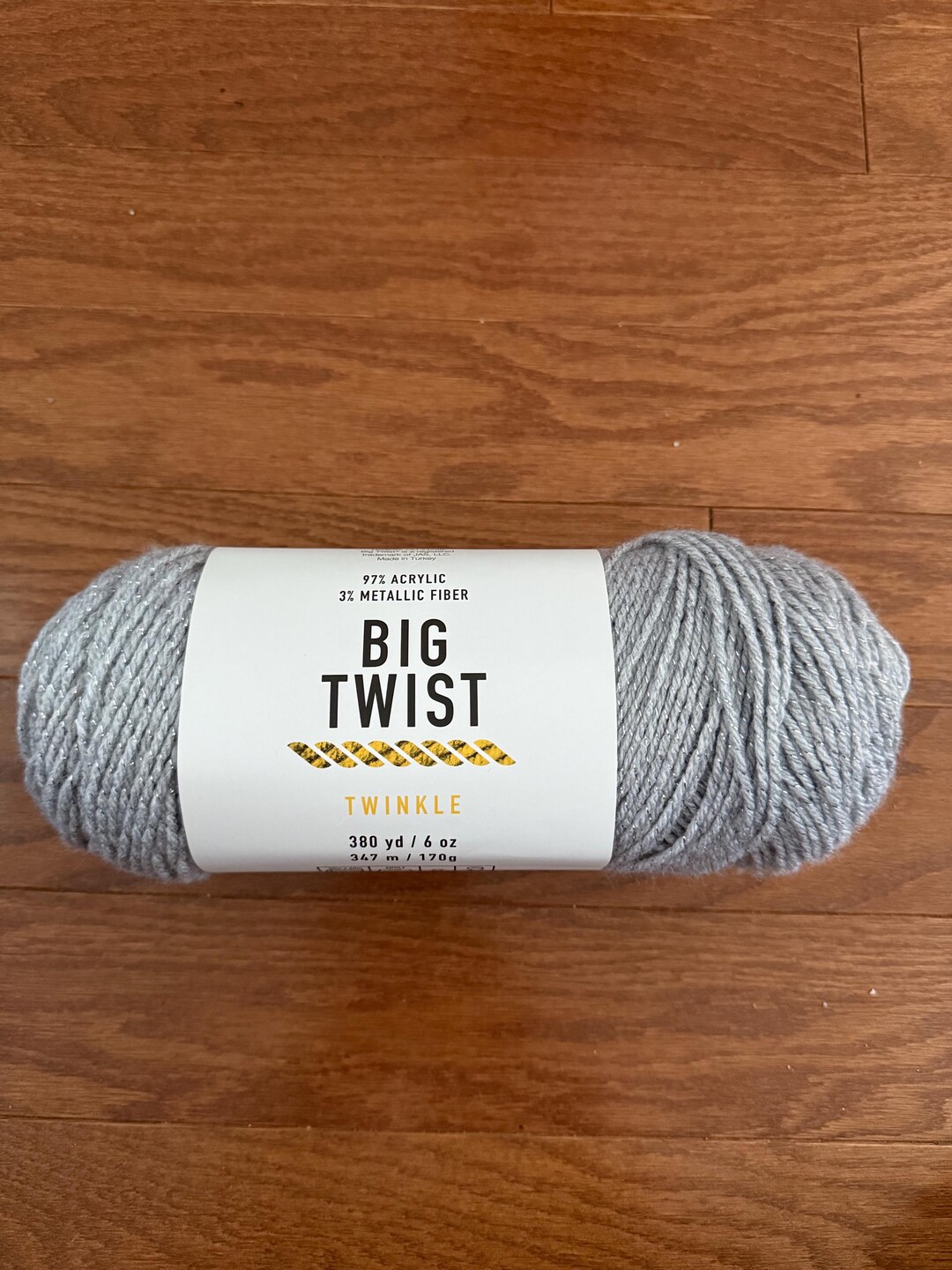 Big Twist Twinkle Yarn Grey - Etsy