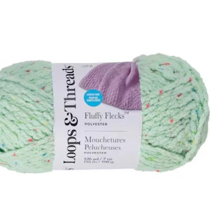 Loops and Threads Fluffy Flecks Yarn Green - Etsy
