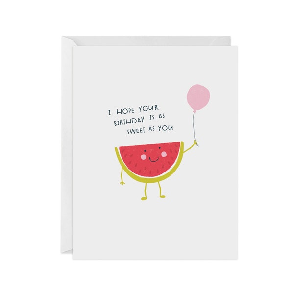 Watermelon Card - Etsy