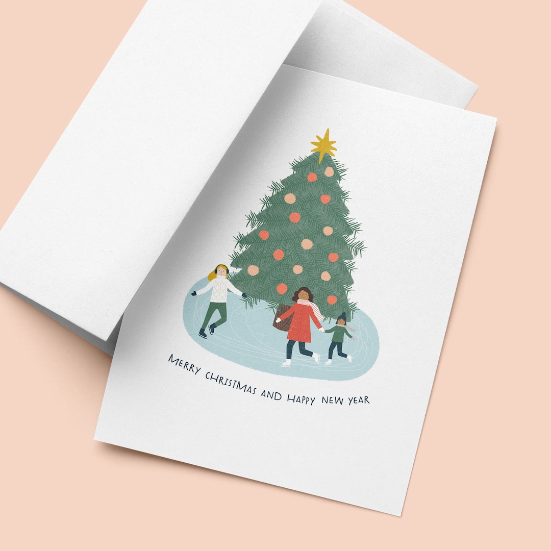 Christmas Tree Card Merry Christmas Greeting Card - Etsy