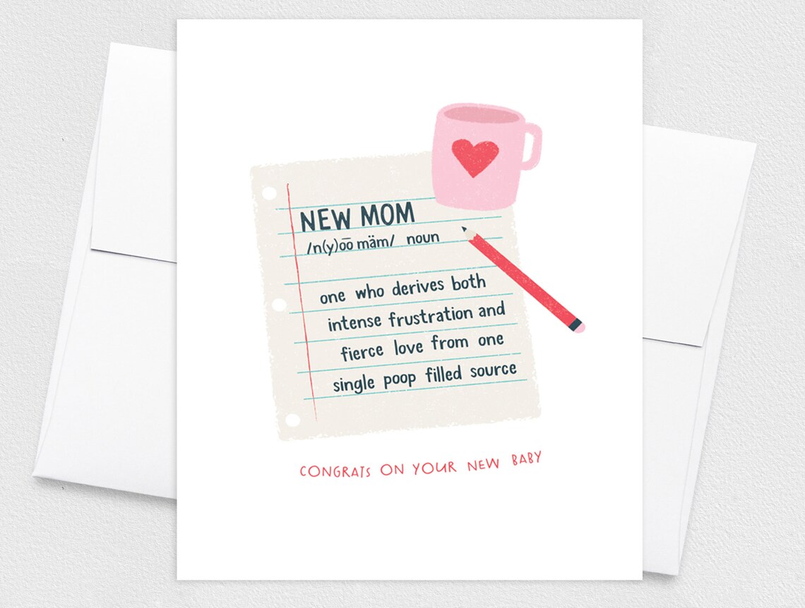 New Mom Baby Card Greeting Card New Baby Baby Shower - Etsy