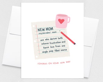 Funny Baby Card for New Mom Sarcastic Baby Card Funny - Etsy