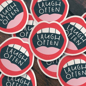 Laugh Often Sticker Die Cut Sticker - Etsy