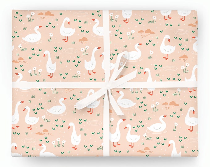 Gaggle of Geese Gift Wrap New Baby Baby Shower Goose - Etsy