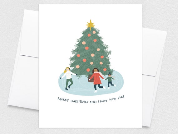 Christmas Tree Card Merry Christmas Greeting Card | Etsy