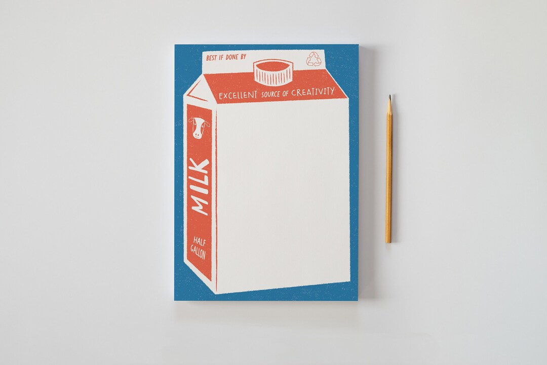 Milk Carton Notepad to Do List - Etsy