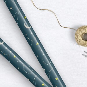 Constellations Gift Wrap Birthday Stars Moon Astrology - Etsy