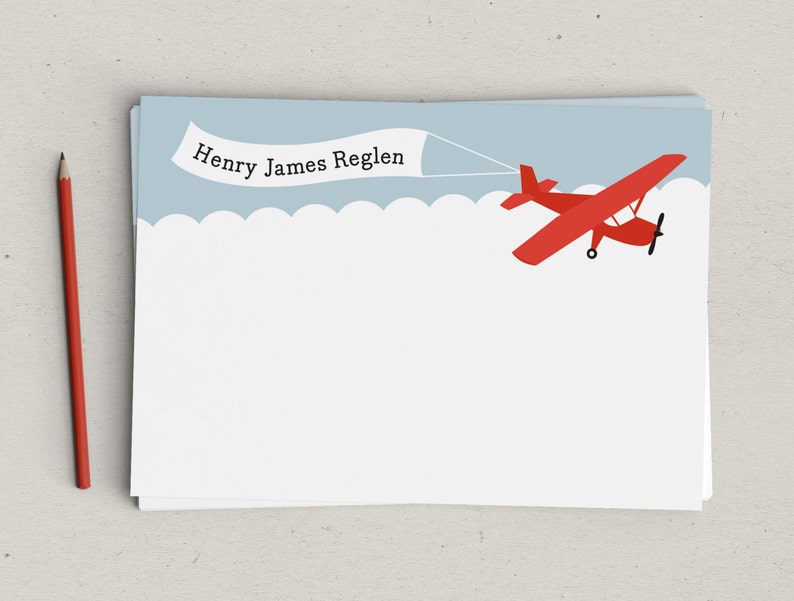 Airplane Personalized Notes | Etsy