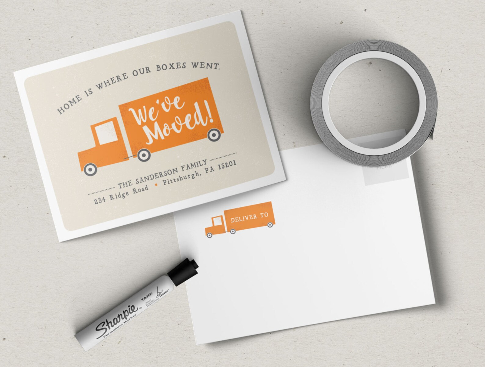 Moving Truck New Address Announcement Postcard - Etsy