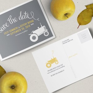 Rustic Farm Wedding Save the Date Postcard - Etsy