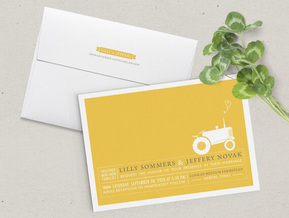 Rustic Farm Wedding Invitation Suite | Etsy