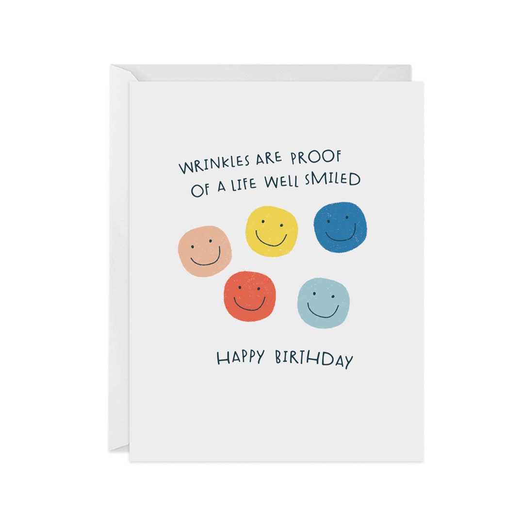 Life Well Smiled Birthday Card Greeting Card - Etsy