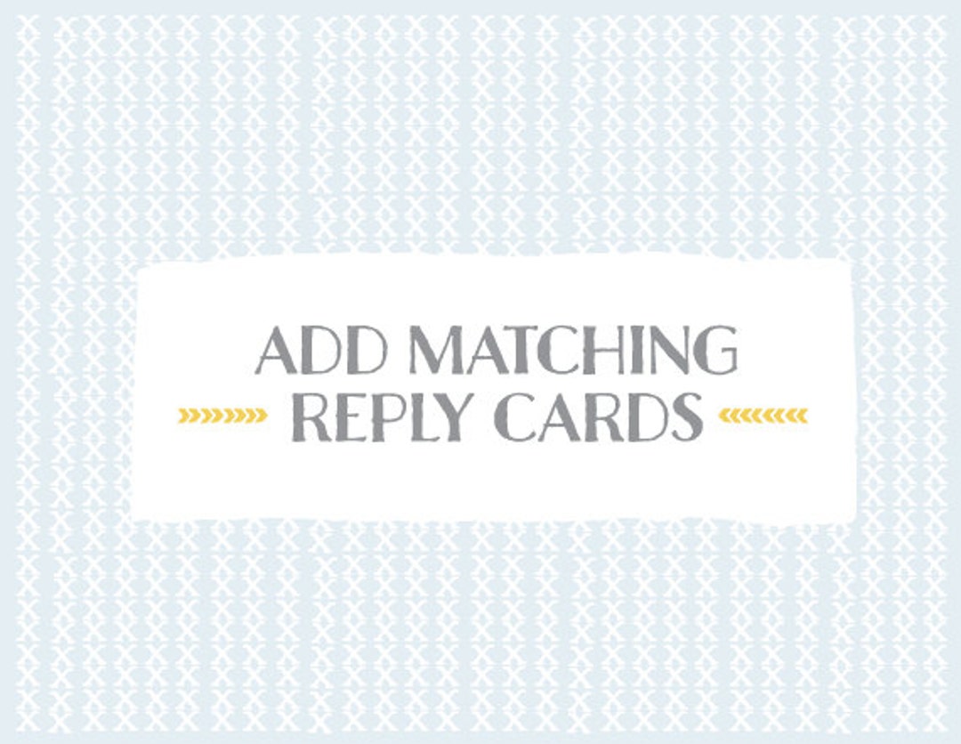 Add Matching REPLY CARDS - Etsy