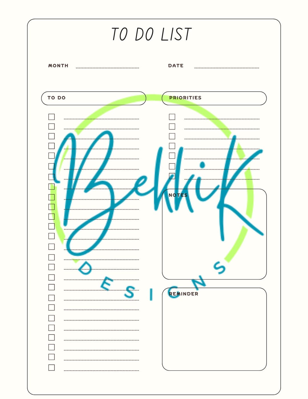 To Do Checklist Insert for Planner - Etsy
