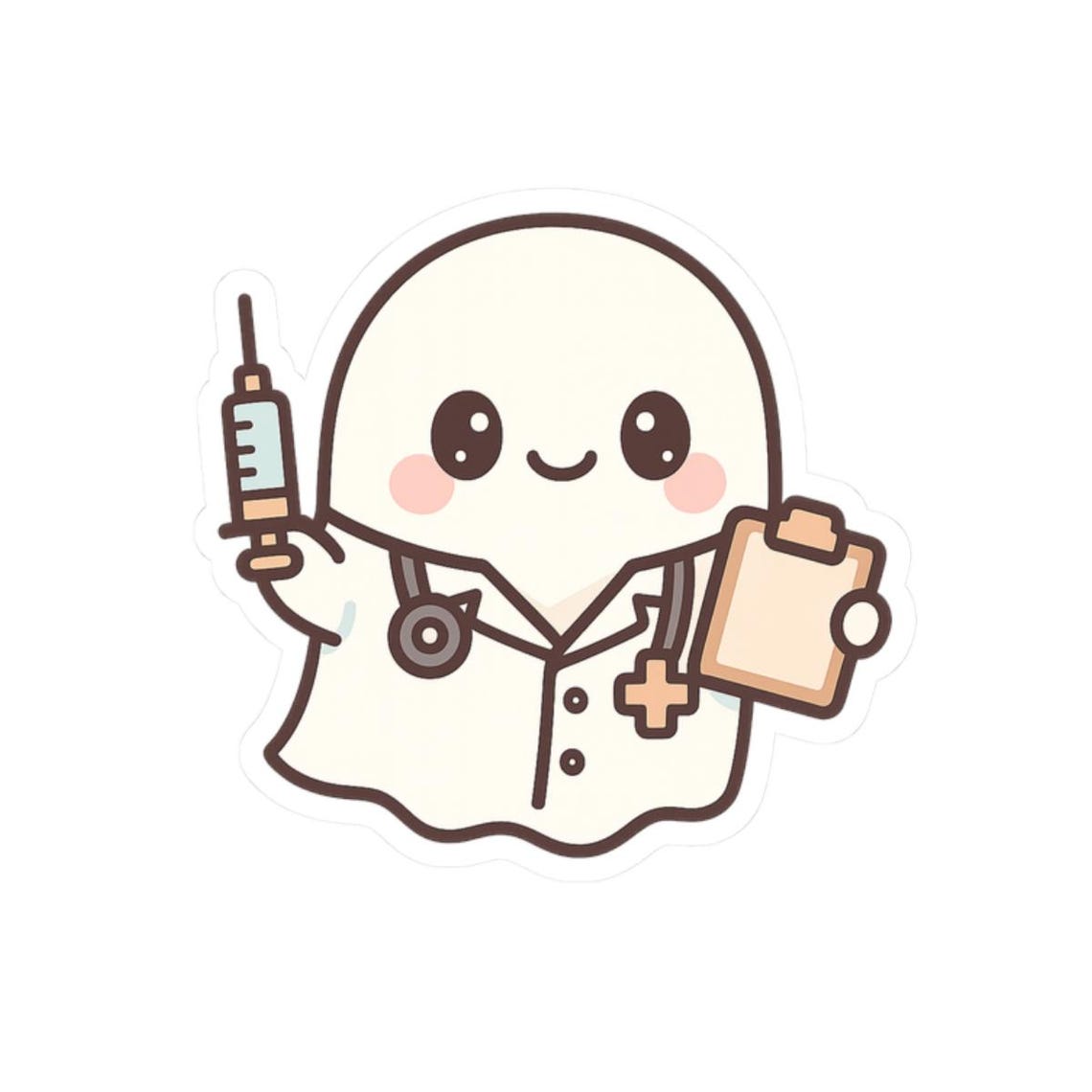 Spooky Doctor Ghost Sticker – Healthcare Halloween Decal Set - Etsy