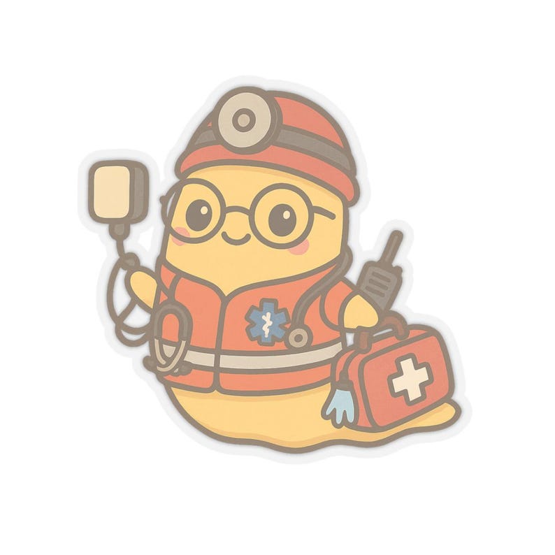 Kawaii Banana Slug EMT Sticker: Adorable First Responder Decal - Etsy
