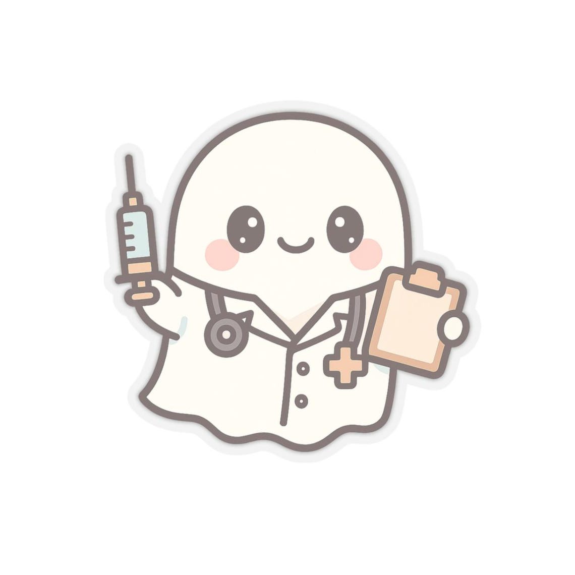 Spooky Doctor Ghost Sticker – Healthcare Halloween Decal Set - Etsy