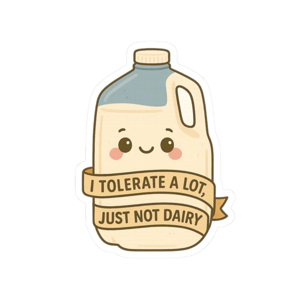 Dairy Intolerance Tolerance Milk Gallon Kiss-cut Stickers - Etsy